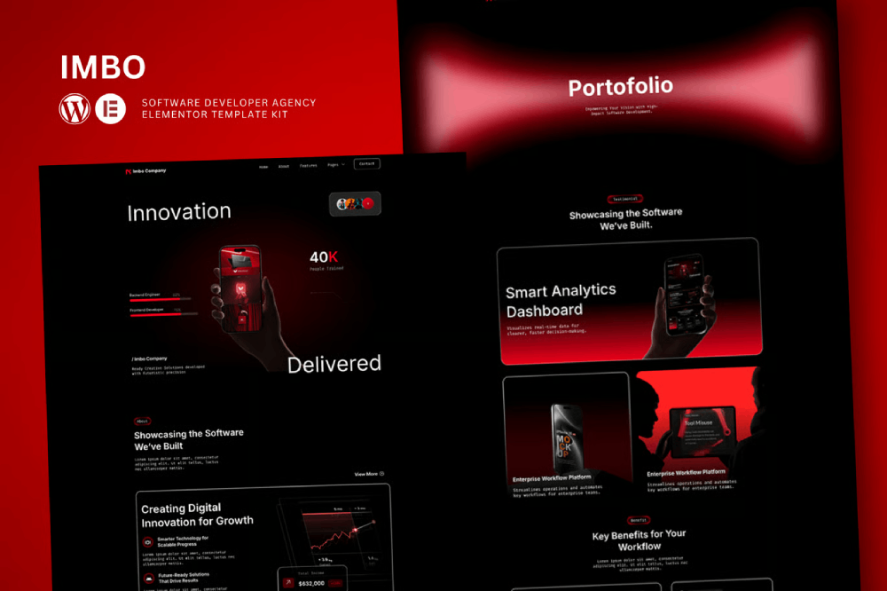 Imbo - Software Development & IT Solutions Elementor Template Kit