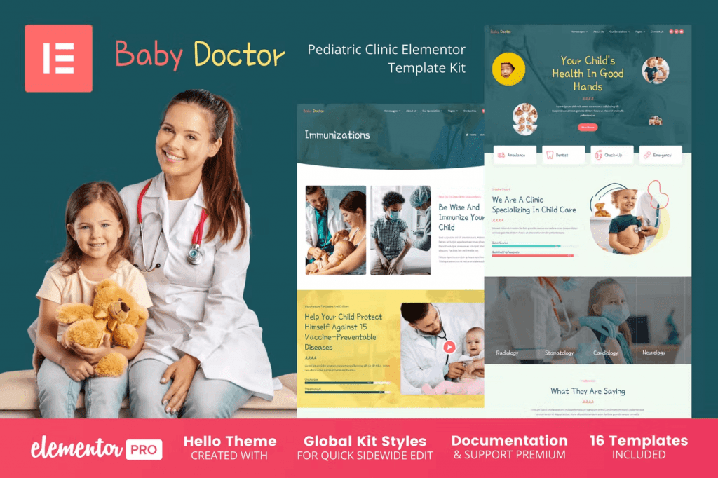 Baby Doctor - Pediatric Clinic Elementor Template Kit