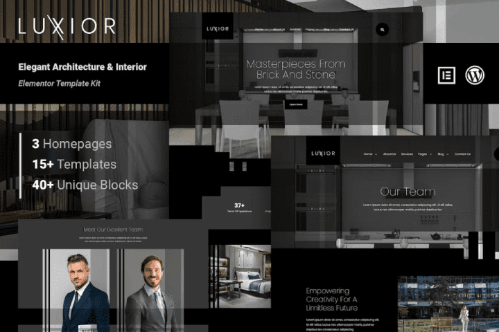 Luxior - Elegant Architecture & Interior Elementor Template Kit